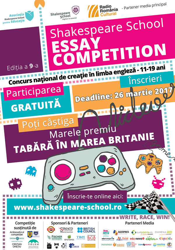 Ultimele zile de inscriere la Shakespeare School Essay Competitio